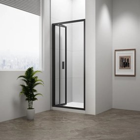 Polysan Polysan, EASY BLACK obdélníková sprchová zástěna 900x800mm, čiré sklo, EL5315B