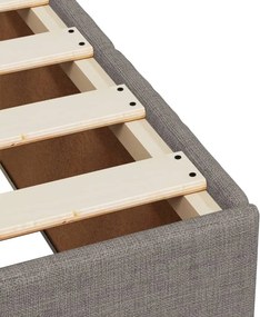 Rám postele bez matrací taupe 120x190 cm textil 3284822