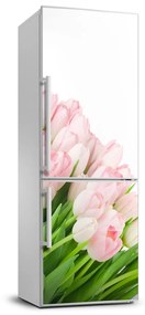 Wallmuralia Foto tapeta na ledničku Růžové tulipány 60x180 cm