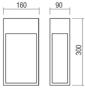 Redo 90603 - LED Venkovní nástěnné svítidlo STAND LED/20W/230V IP65 antracit