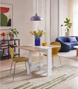 Rozkládací jídelní stůl s deskou v dekoru dubu 76x28 cm Papillon – TemaHome