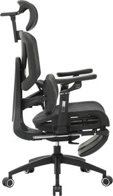 Ergonomická kancelářská židle STORM - tmavě šedá síťovina / nosnost 150 kg