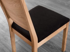Čalouněná židle z masivního dubového dřeva Kale
