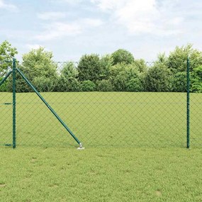 Řetězová plotová konstrukce s hroty 10 x 1,4 m Zelená Síťovina 3351151