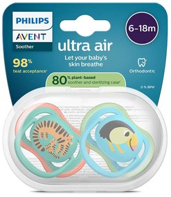 PHILIPS AVENT Šidítko Ultra air obrázek 6-18 m chlapec, 2 ks Philips Avent