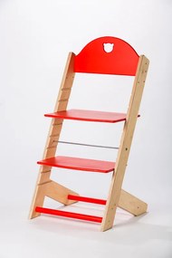 Lucas Wood Style rostoucí židle MIXLE -  přírodní/červená rostoucí židle MIXLE: Autíčko