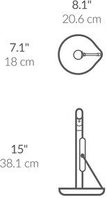 Simplehuman Zásobník papírových utěrek + pumpička na čistící přípravek Simplehuman, nerezová ocel