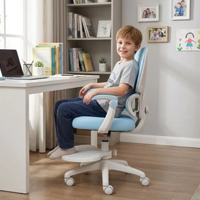 Dětská otočná židle Neoseat JUNI 023 — látka, pratelný potah, modrá