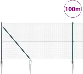 Svařované drátěné ploty s hroty 100 x 1 m Ocel potažená PVC 3352146