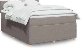 Box spring postel s matrací taupe 140x190 cm textil 3289748