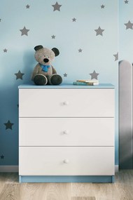 BabyBeds Dětská komoda Babydreams Barevné provedení: Modrá  nábytkářské lamino