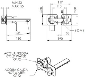 Sapho - Umyvadlová baterie pro podomítkovou instalaci PAX matná černá