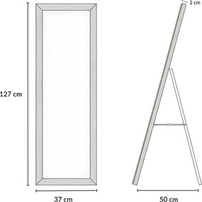Stojací zrcadlo HAVLYS hnědé, 127 x 37 cm