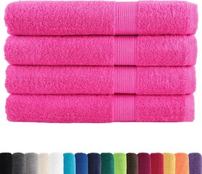 Premium ručníky SOLUND 4 ks růžové 100 x 200 cm 600 g/m² 137534