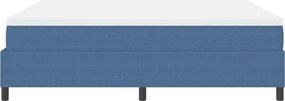 Postel s boxspringem Modrá a bílá 180 x 200 cm Žebrovaná látka 3337480