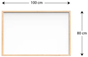 Magnetická tabule 100 x 80 ALLboards NATURAL TM108D