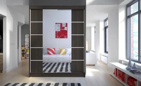 Posuvná skříň s zrcadlem NORDIC 150