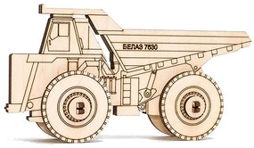 EWA Malé dřevěné mechanické 3D puzzle - Belaz 7530