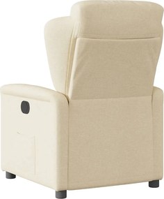 Elektrické polohovací křeslo krémové textil 3303122