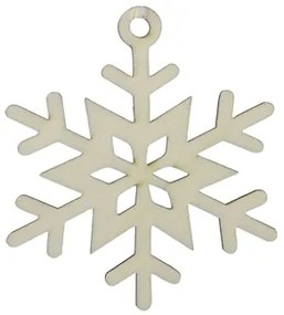 Dřevěná vločka Sněžka mini