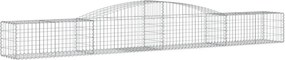 Klenuté gabionové koše 6 ks 400x50x40/60 cm pozinkované železo 3146961