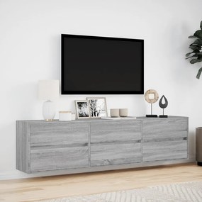 Nástěnná TV skříňka s LED šedá sonoma 180 x 31 x 45 cm 3307938