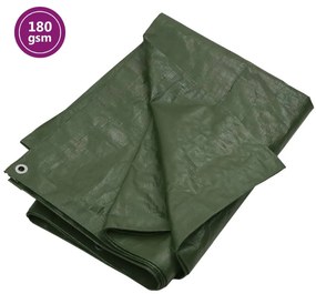 Plachta 180 g/m² 6 x 8 m zelená HDPE 151539