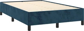 Box spring postel s matrací tmavě modrá 120x190 cm samet 3270011