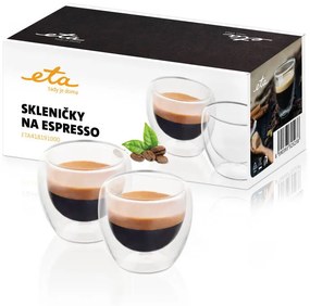 Skleničky na espresso ETA 4181 91000 / 2 x 80 ml / sklo