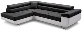 Casarredo - Komfort nábytek Rohová sedací souprava ADRIANA rozkládací s úložným prostorem, Sioux 1115/Lux 23 | Umístění rohu: roh na levé straně (viz obrázek)