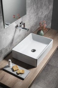 GSI Kube X keramické umyvadlo na desku 50 x 37 cmExtraGlaze bílá 942911