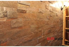 ALFIstick ® - 3D samolepicí kamenný obklad, měděná břidlice, ESP004
