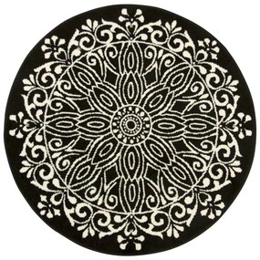 Kulatý koberec LUNA 503788/50944 černý Rozměr: průměr 140 cm