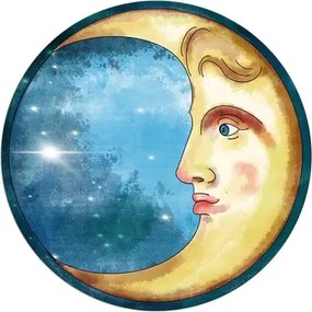 CURIOSI Kulaté puzzle Picoli: Měsíc / 33 dílků / průměr 9 cm