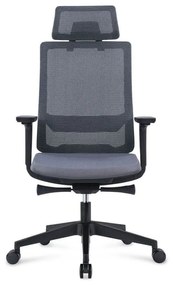 Dalenor Ergonomická kancelářská židle Meteor, síťovina, šedá