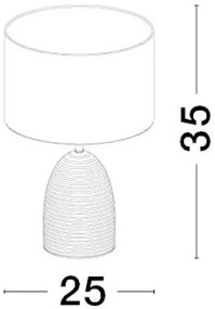 Rustikální stolní lampa Chempo