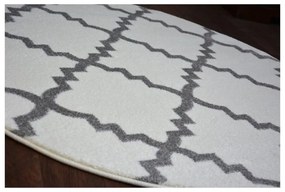 Kusový koberec Mira bílý kruh 100cm