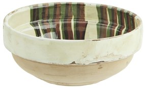 MADAM STOLTZ Keramická miska Brown/Green, multi barva, keramika