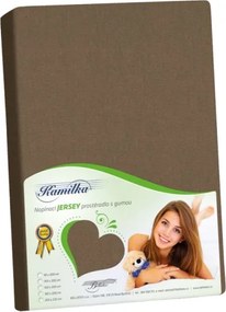 Bellatex Prostěradlo jersey 90x200 cm Hnědá