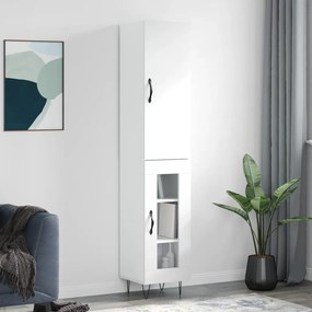 vidaXL Skříň highboard bílá s vysokým leskem 34,5x34x180 cm kompozit