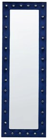 Sametové stojací zrcadlo 50 x 150 cm modré ANSOUIS Beliani