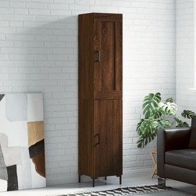vidaXL Skříň highboard 34,5 x 34 x 180 cm kompozitní dřevo [3200130] Barva: hnědý dub