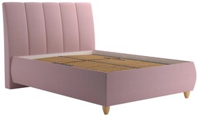 Čalouněná postel Aneta 140x200 Enjoy 19 růžová, bez matrace