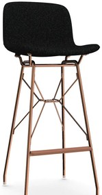 MAGIS - Barová židle TROY WIREFRAME s čalouněným sedákem - nízká