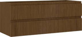 Mexen Rivel, koupelnová skříňka 120 cm, 2 zásuvky, drážkovaná, ořech, 91A20-12047-2-BFF86