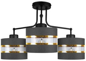Černo-zlatý závěsný lustr Andy pro žárovku 3x E27 - Candellux