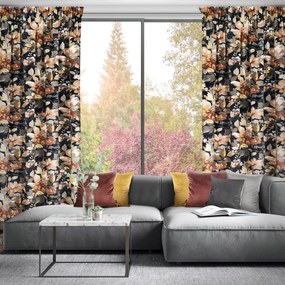 ZATEMŇOVACÍ ZÁVĚS NA PÁSCE BETTY 140X300 CM KVĚTY
