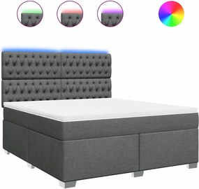Box spring postel s matrací tmavě šedá 180x200 cm textil 3292875