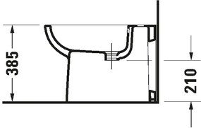 Duravit 22411000002 - Stojící bidet D-CODE 35,5x52,5 cm keramika/lesklá bílá