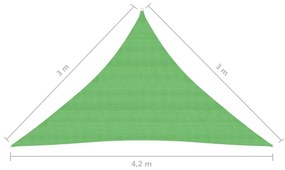 Stínící plachta 160 g/m² světle zelená 3 x 3 x 4,2 m HDPE - Default Title